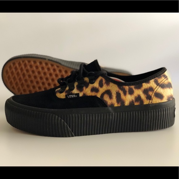 Vans | Shoes | Vans Authentic Platform Embossed Black Leopard | Poshmark